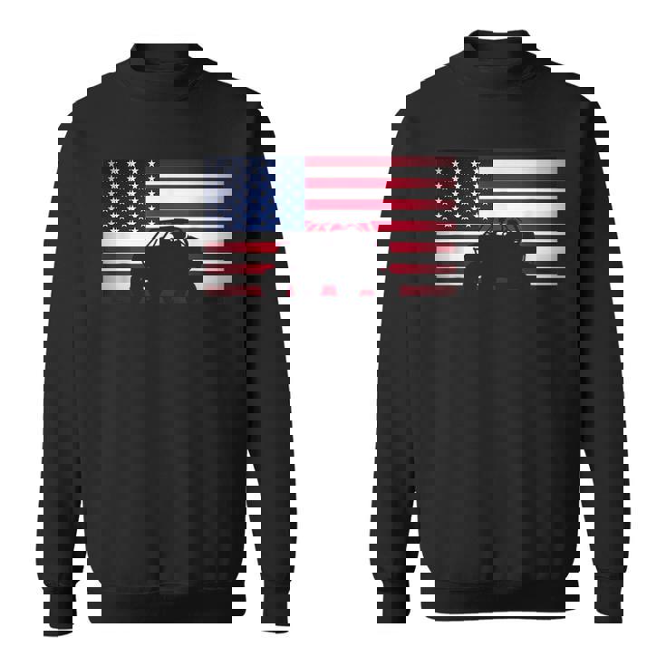 American Flag Off Roading Quad Atv Apparel - Quad Atv Sweatshirt | Seseable