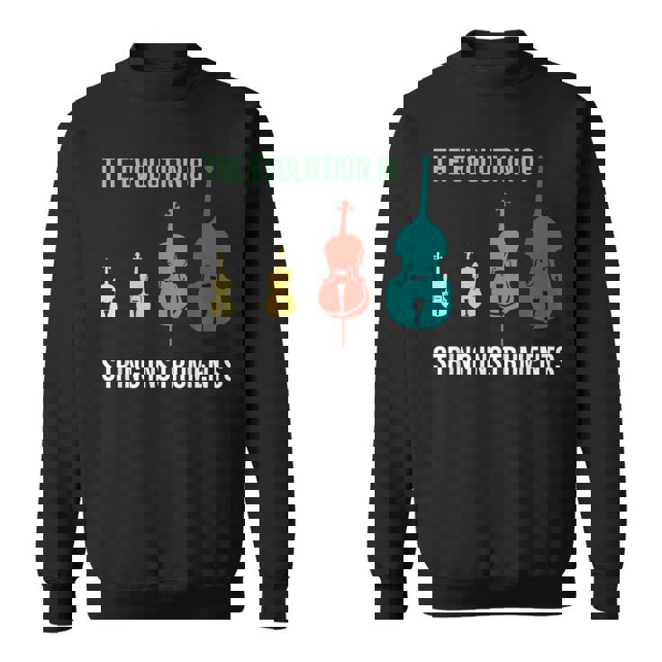 Evolution Of String Instruments Violin Cello Double Bass Sweatshirt ...