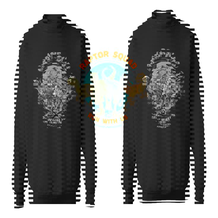 Jurassic World Camp Cretaceous Raptor Squad Run With Us Sweatshirt | Mazezy