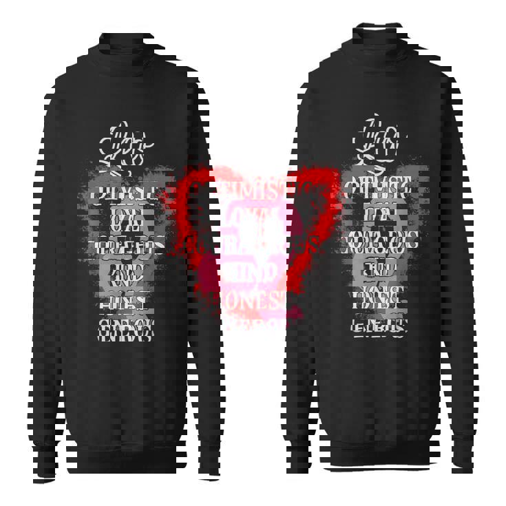 Leo Zodiac Sign July August Birthday Facts Heart Background Sweatshirt