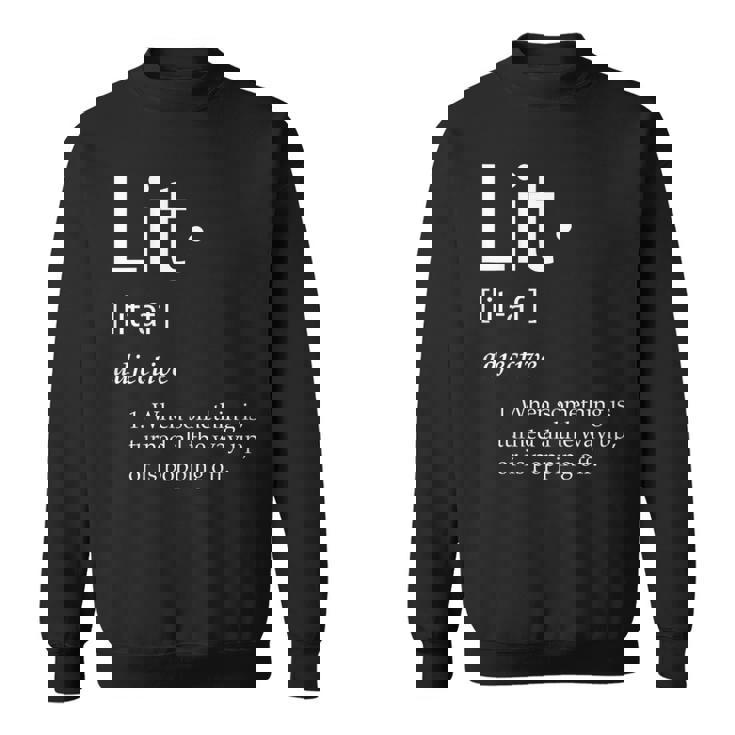 Lit Definition Lit Meme Definition Christmas Party Lit T-Shirt - Seseable