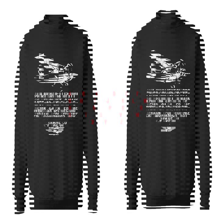 Pilot Phonetic Alphabet C172 Airplane Sweatshirt | Mazezy