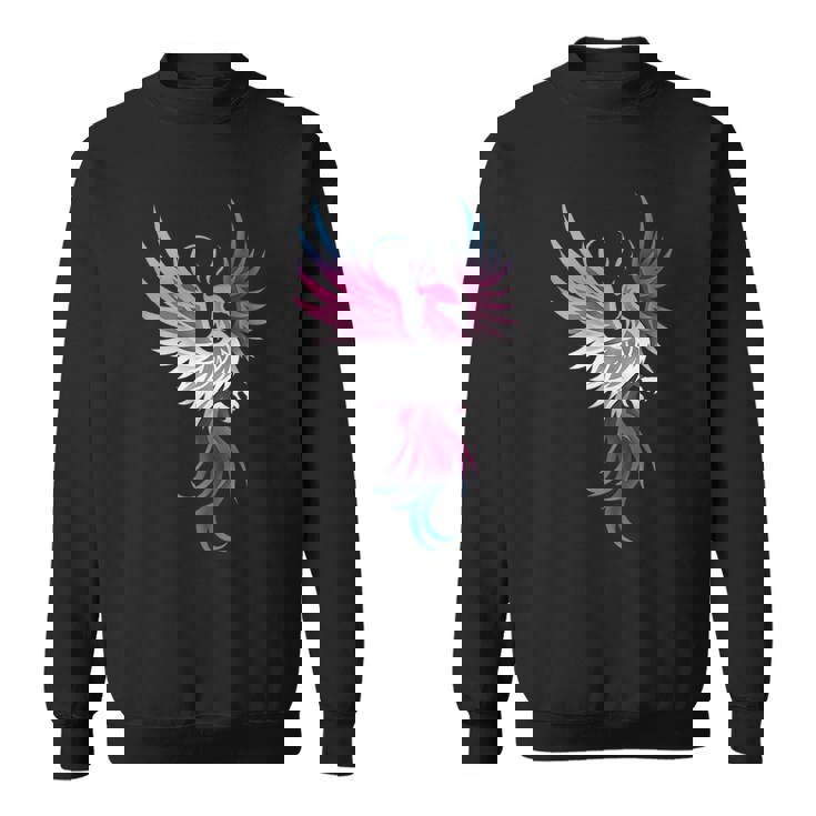 Transgender Phoenix Bird Trans Pride Flag Rising From Ashes Sweatshirt ...