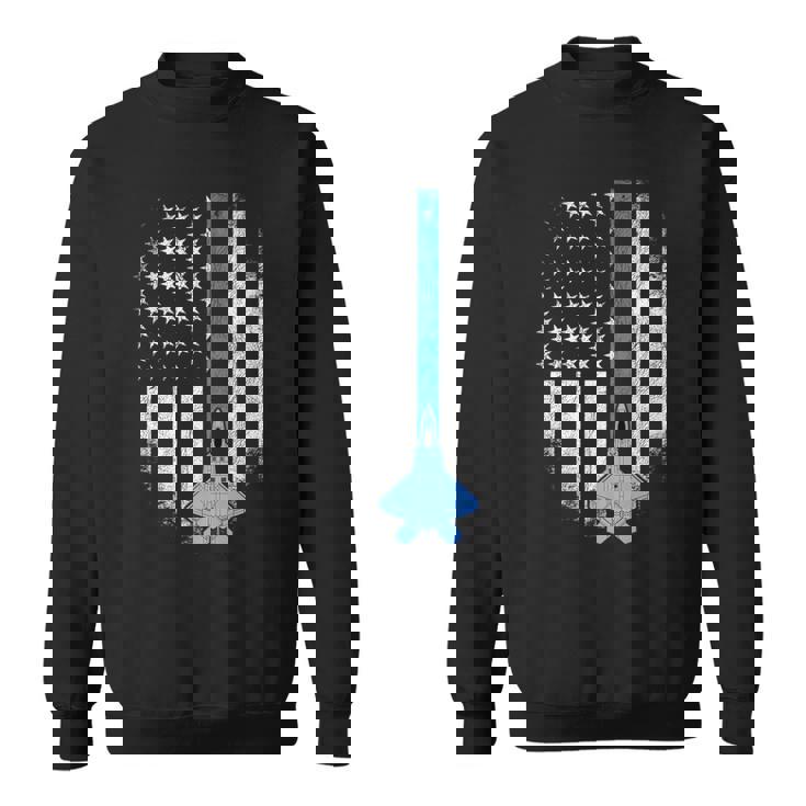 United States Air Force Usaf Thin Blue Line Sweatshirt | Mazezy