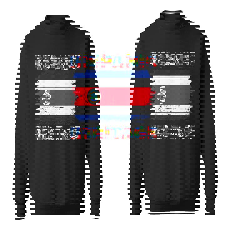 Vintage Costa Rica Costa Rican Flag Hispanic Heritage Month Sweatshirt ...