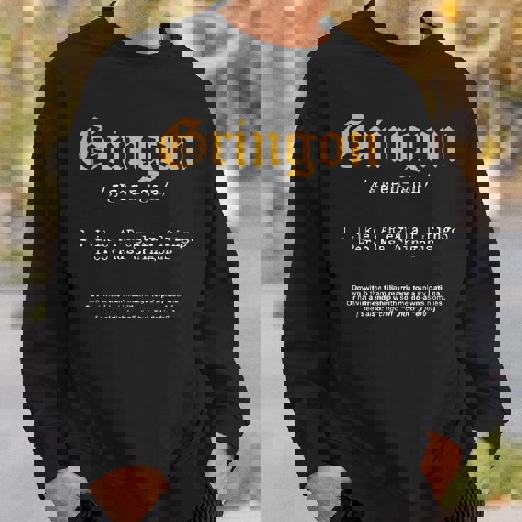 Gringón Funny Definition Mexican Chingon Sweatshirt | Mazezy