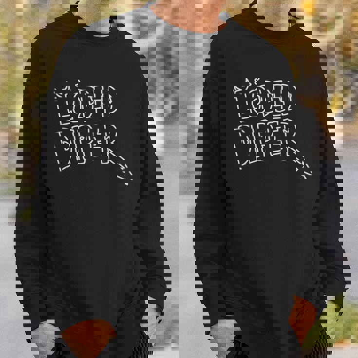 Loaded Diaper Outline - Loaded Diaper Outline Sweatshirt - Monsterry