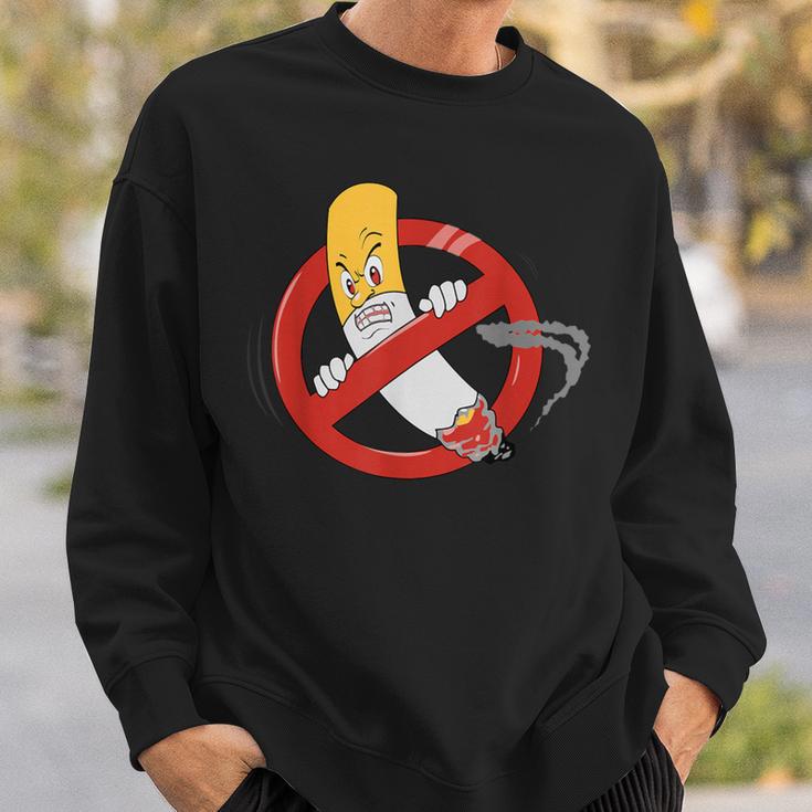 No Smoking Sign Stop Smoking Don't Smoke Sweatshirt | Mazezy