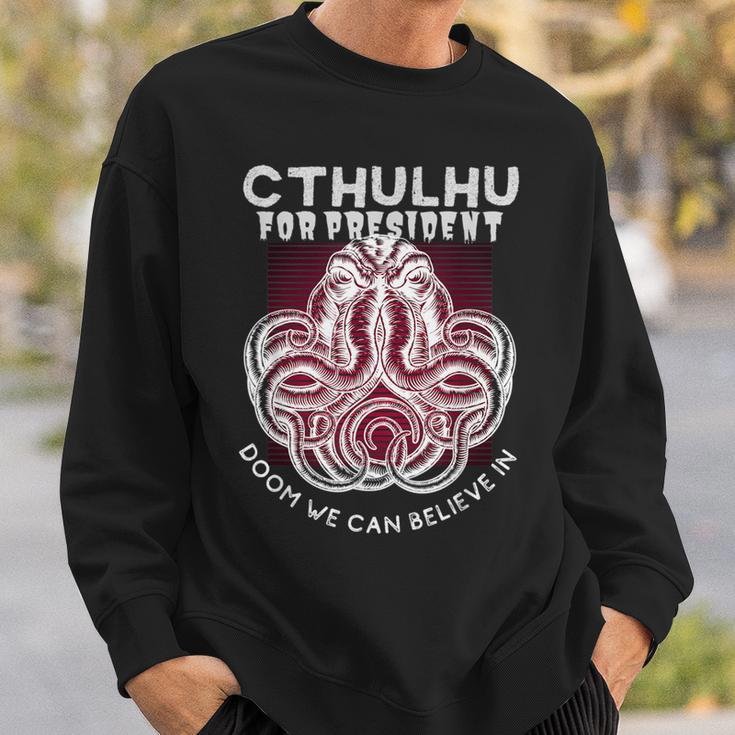 President Cthulhu 2024 Doom For All Funny Kraken Politics Sweatshirt ...