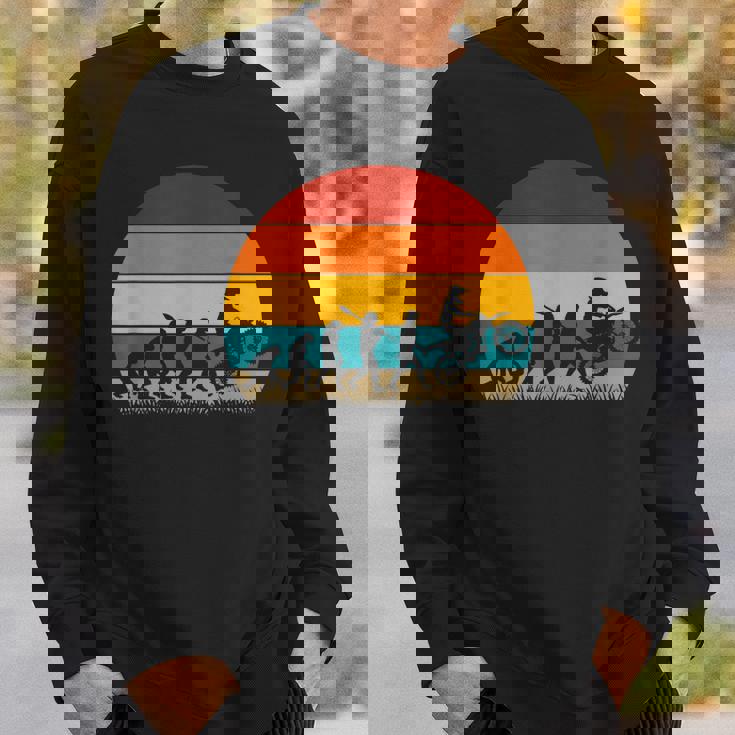 Retro Motocross Evolution Motorcycle Sweatshirt | Mazezy