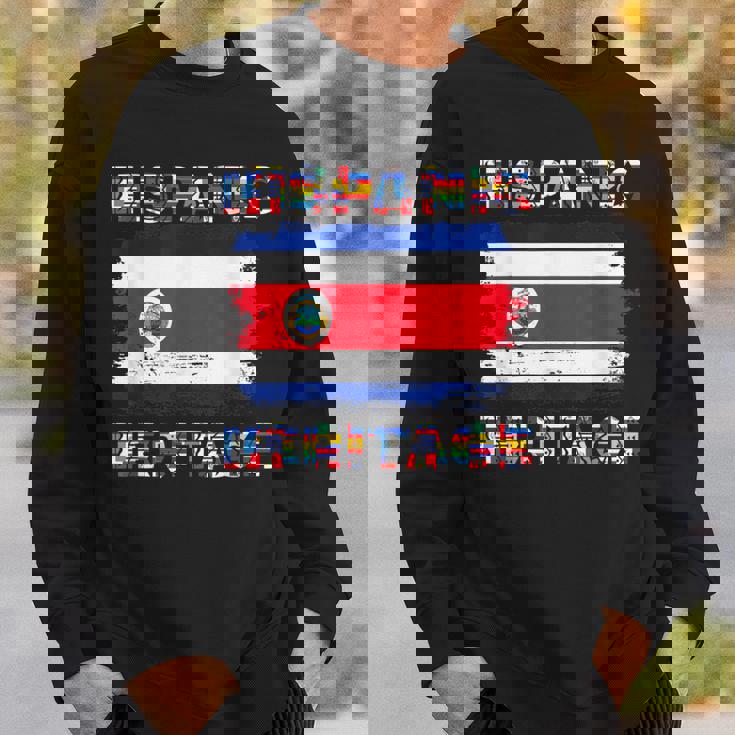 Vintage Costa Rica Costa Rican Flag Hispanic Heritage Month Sweatshirt ...