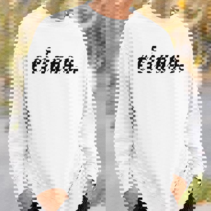 Classic Italian Ciao Greeting Sweatshirt | Mazezy