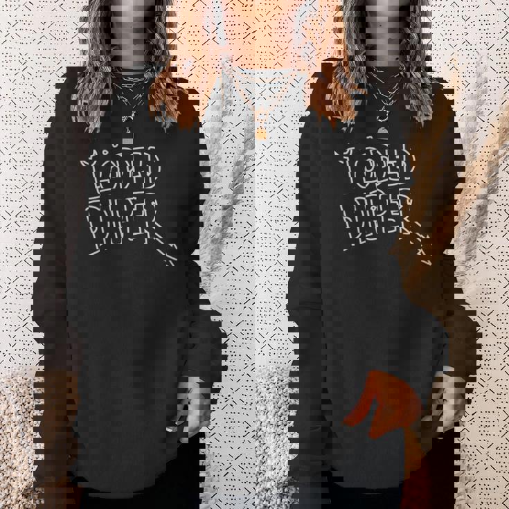 Loaded Diaper Outline - Loaded Diaper Outline Sweatshirt - Monsterry