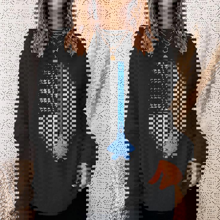 United States Air Force Usaf Thin Blue Line Sweatshirt | Mazezy