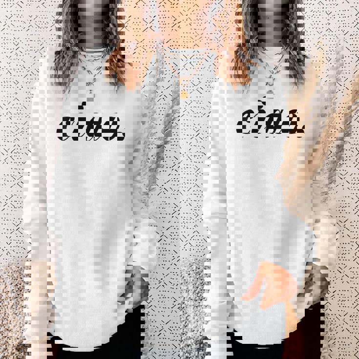 Classic Italian Ciao Greeting Sweatshirt | Mazezy