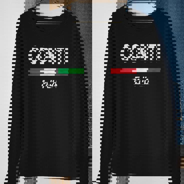 Conti Italian Name Italia Family Reunion T Sweatshirt | Mazezy