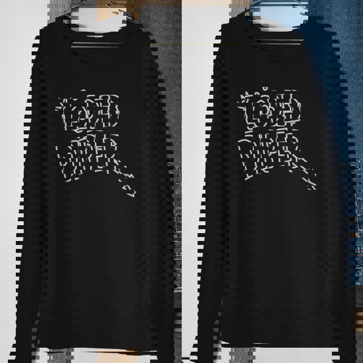 Loaded Diaper Outline - Loaded Diaper Outline Sweatshirt - Monsterry