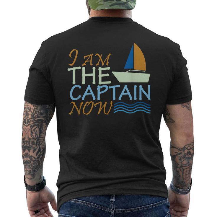 Anchor For Boat Captain Im The Captain Now Mens Back Print T-shirt | Mazezy