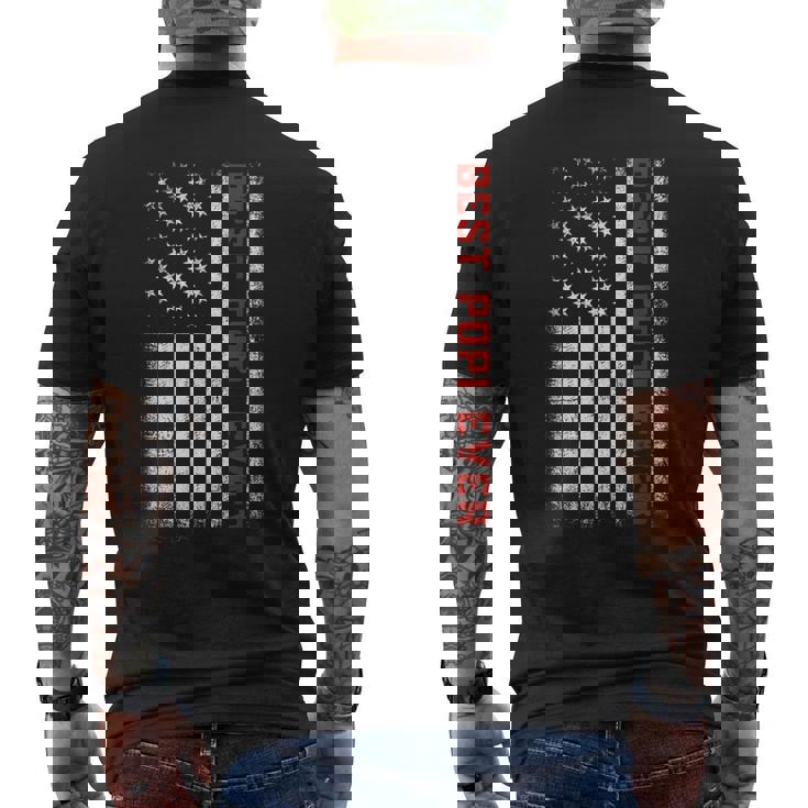 Best Popi Ever American Flag Patriotic Popi Fathers Day Mens Back Print ...