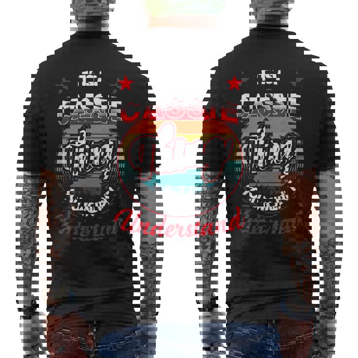 Cassie Name Its A Cassie Thing Mens Back Print T-shirt | Mazezy