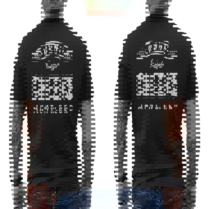 Cheeks Name Gift Authentic Cheeks Mens Back Print T-shirt | Seseable