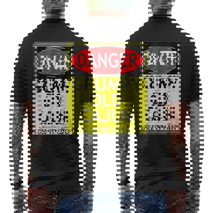 Danger Grumpy Old Cajun Proceed With Caution Men's Back Print T-shirt ...