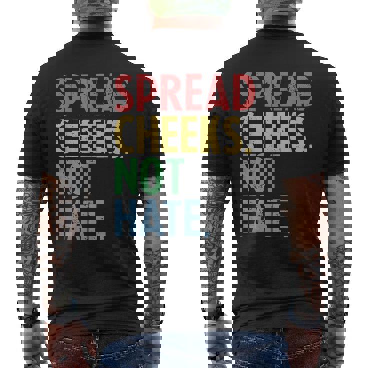 Spread Cheeks Not Hate Gym Quote Men's T-shirt Back Print | Mazezy