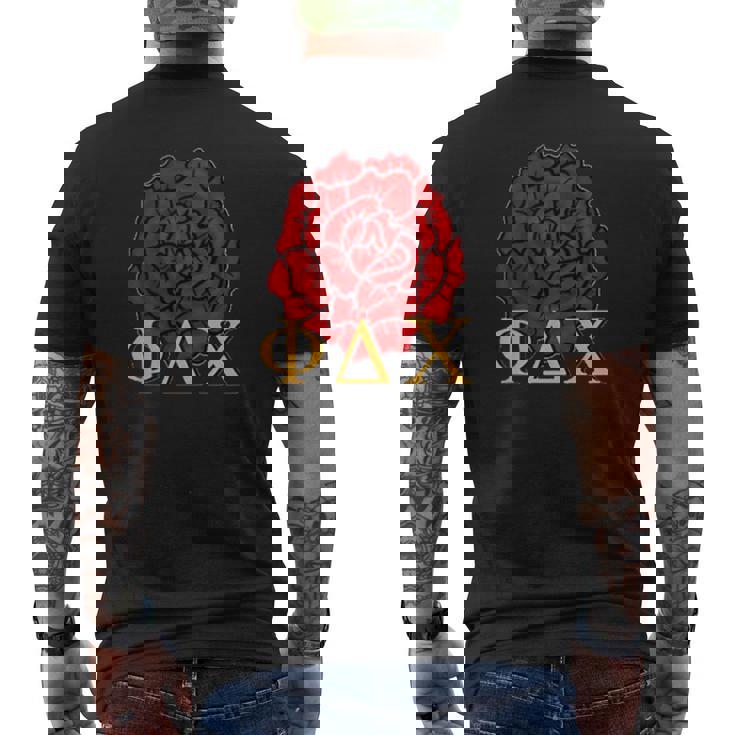 Greek Fraternity Red Incarnation Men's T-shirt Back Print | Mazezy