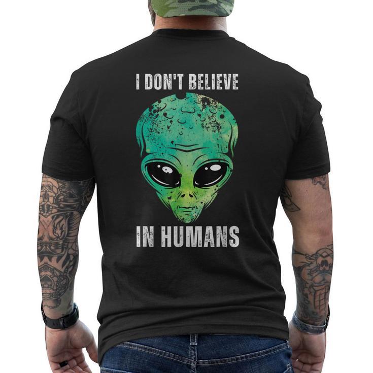 Green Turquoise Alien Face Halloween Costume Men's T-shirt Back Print ...