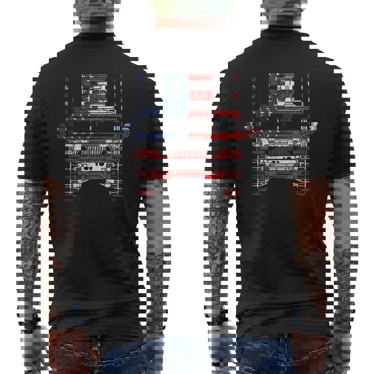 Humvee American Flag Military Vehicle Hmmwv Front Humvee Mens Back ...