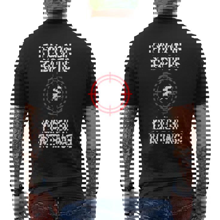 If You Can Read This Youre In Fart Range | Funny Saying Mens Back Print ...