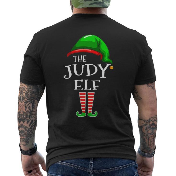 Judy Name Gift The Judy Elf Christmas Mens Back Print T-shirt | Seseable