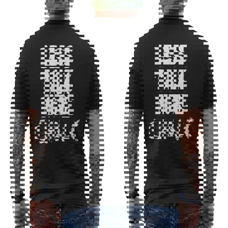 Less Talk More Chalk Gymnastics Men's T-shirt Back Print - Thegiftio