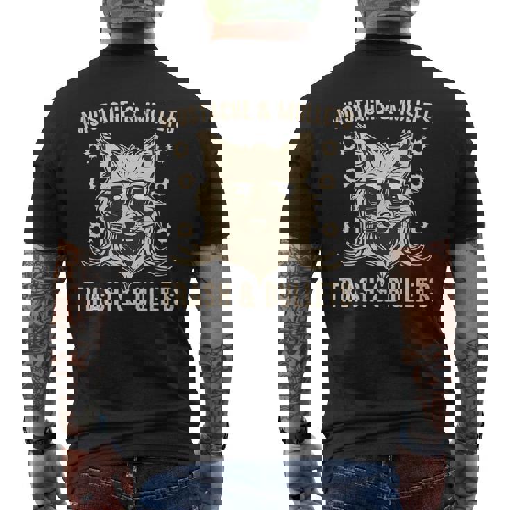 Mustache & Mullets - Mullet Pride Funny Redneck Mullet Mens Back Print ...