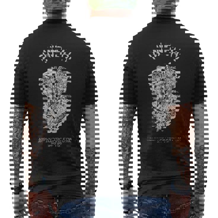 Panhead Vtwin Engine Cutaway Motorcycle 1948 Dark Colors Men's Back ...