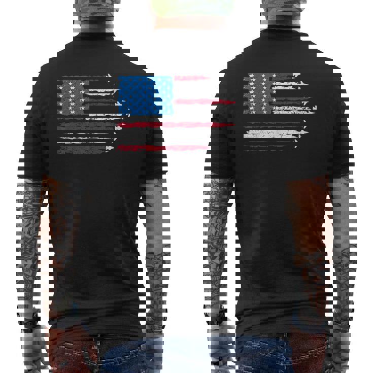 Patriotic Red White Blue Usa Flag Fighter Jets 4Th Of July Mens Back ...