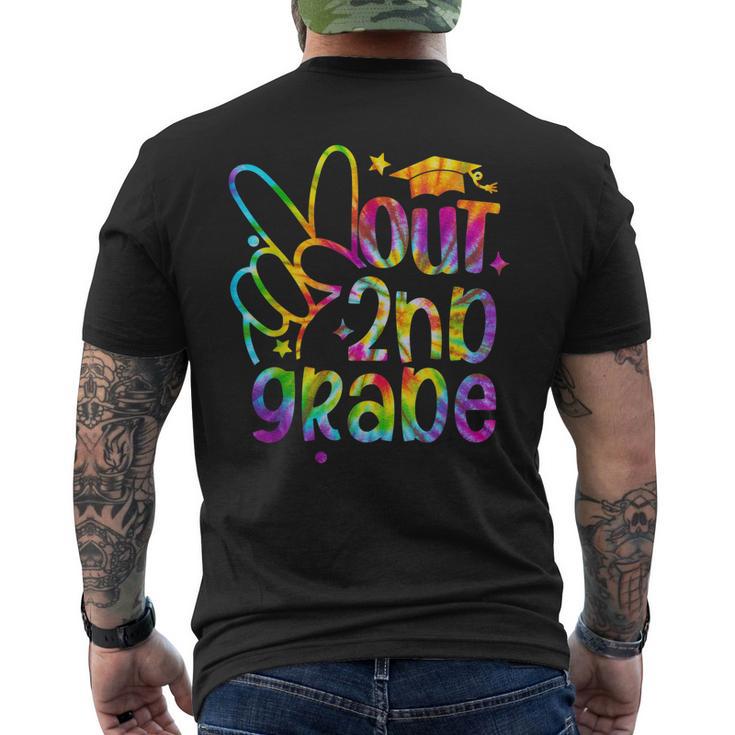 Peace Out Second 2Nd Grade Happy Last Day Of School Tie Dye Men's Back ...