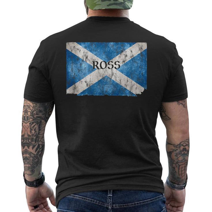 Ross Scottish Clan Name Scotland Flag Graphic Mens Back Print T-shirt ...