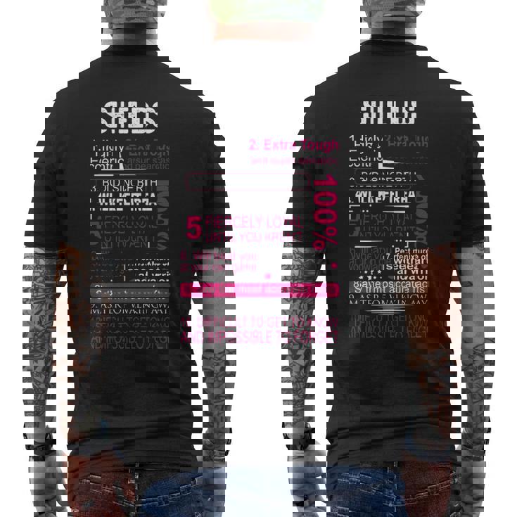 Shields Name Gift Shields V2 Mens Back Print T-shirt | Seseable