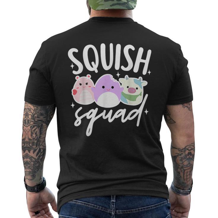 Squish Squad Mallow Great Cute Men's T-shirt Back Print - Seseable