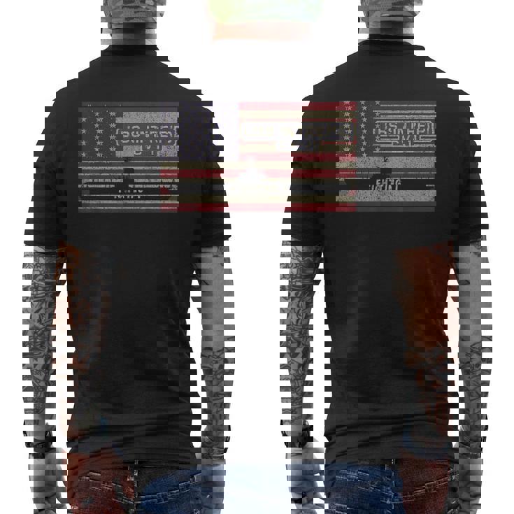 Uss Intrepid Cv11 Wwii Aircraft Carrier American Flag Men's Back Print ...