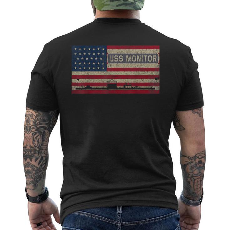 Uss Monitor Ironclad Ship American Civil War Union Flag Men's Back ...