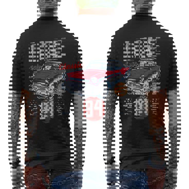 Vintage Born 1941 80Th Birthday 1950S Classic Car 80Th Birthday Funny Gifts Mens Back Print T ...