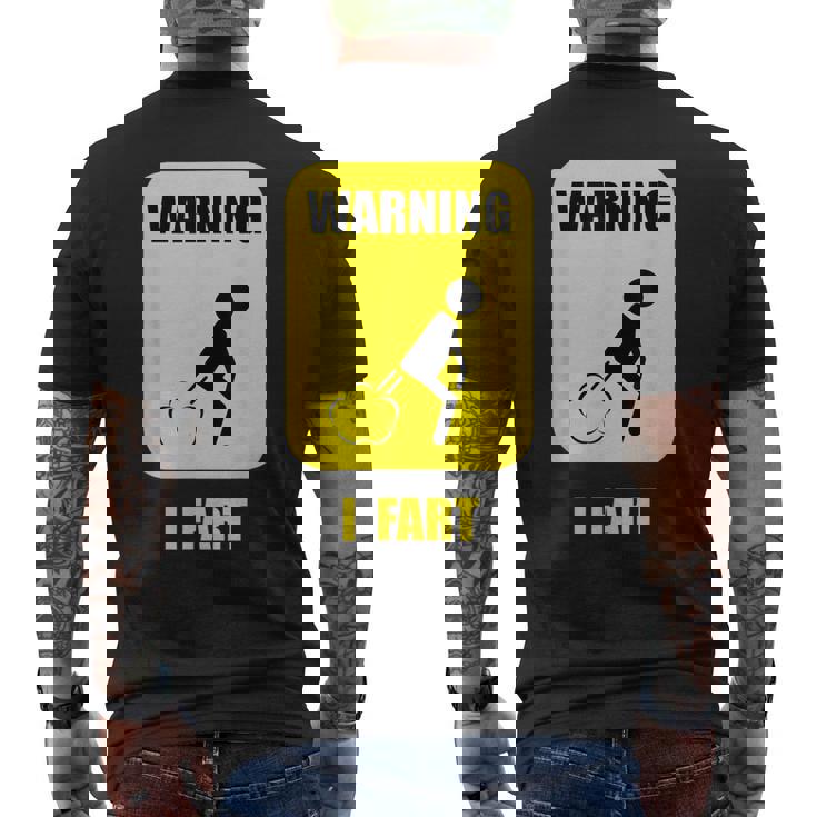 Warning I Fart Fart Zone Gassy Farting Gag Men's T-shirt Back Print ...