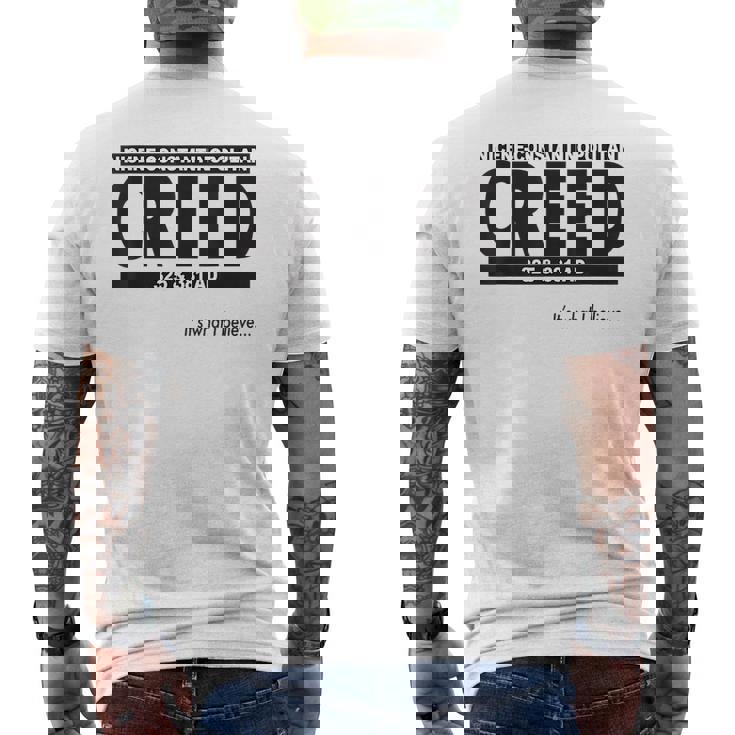 Nicene-Constantinopolitan Creed 325 & 381 Ad Mens Back Print T-shirt ...