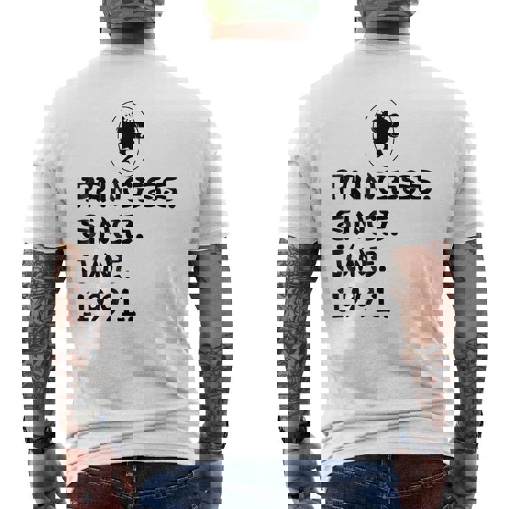 Princess Since June 1991 27Th Birthday Men's Back Print T-shirt | Mazezy