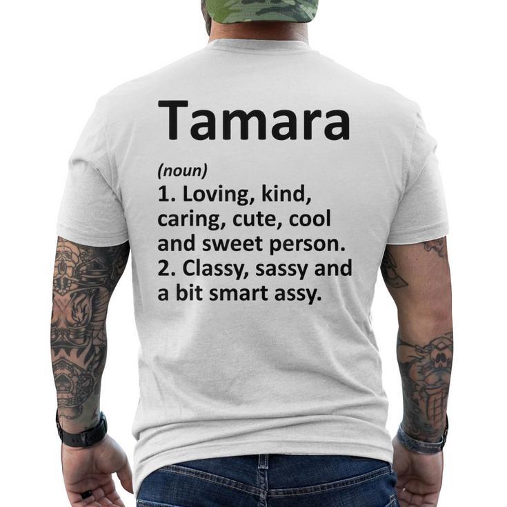 Tamara Definition Personalized Name Birthday Idea Men's Back Print T ...