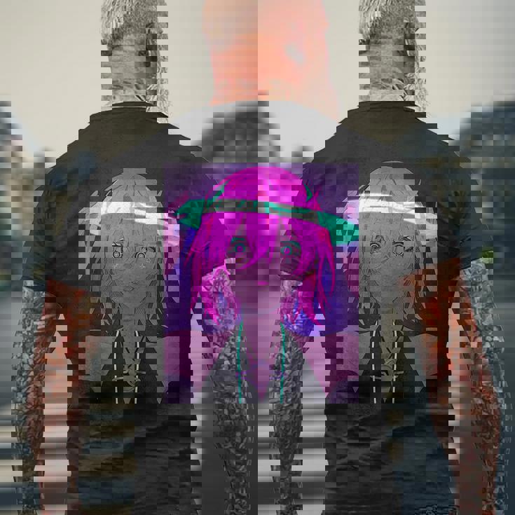 Anime Girl Vaporwave Waifu Aesthetic Japanese Otaku Weeb Mens Back ...