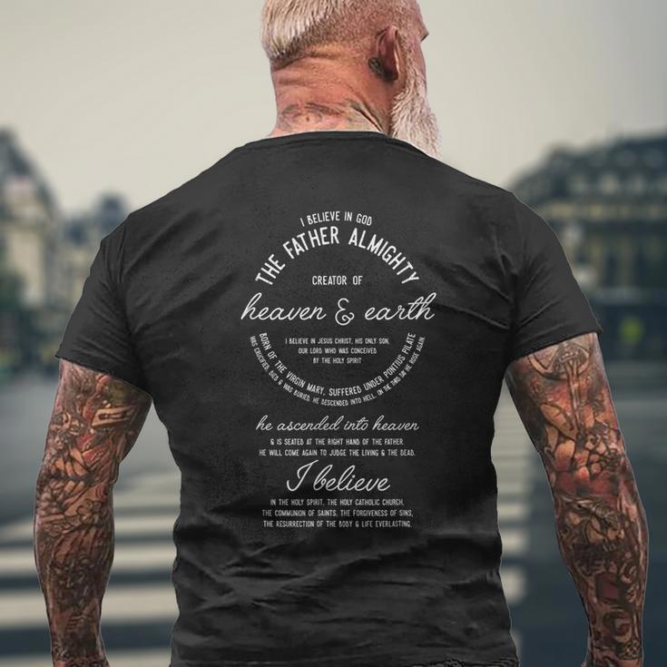 Apostles Creed Prayer Catholic Traditional Men's T-shirt Back Print ...