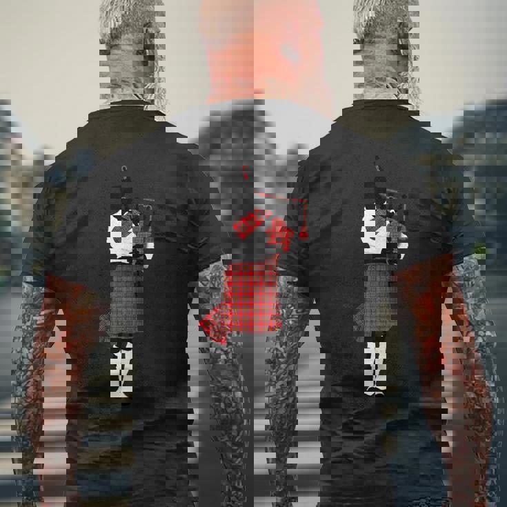 Bagpipes Musician Music Mens Back Print T-shirt | Mazezy